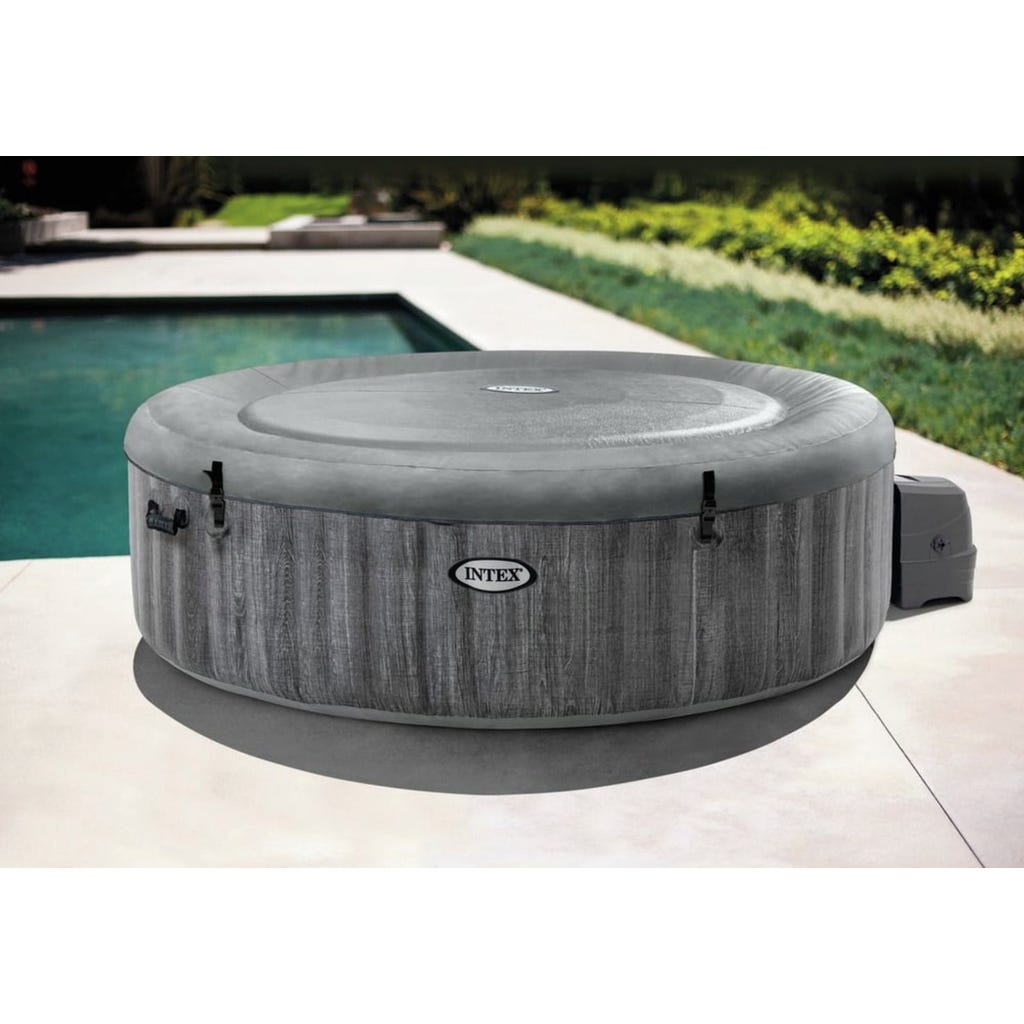 Intex Whirlpool Pure-Spa Bubble Greywood Deluxe - Groß - pools.shop