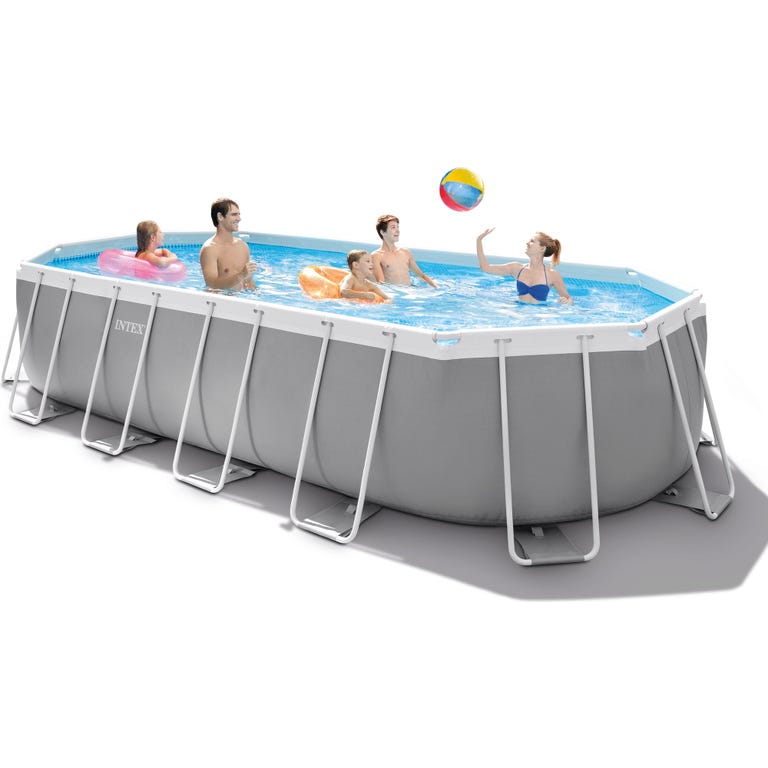 Intex Frame Pool Prism Oval 610 x 305 x 122 cm - pools.shop